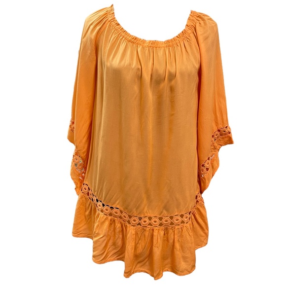 intro. | Tops | Intro Peasant Top Princess Sleeve Eyelet Lace Inset ...